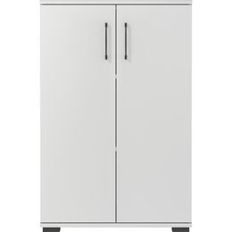 Germania Aktenschrank &raquo;Profi 3.0&laquo; erh&auml;ltlich in zwei H&ouml;hen grau Holzwerkstoff Lichtgrau, B/H/T: 80cm x 123cm x 40cm, T&uuml;ren: 2 Stk.
