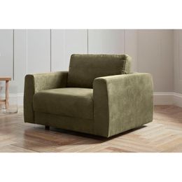 OTTO home Sessel &raquo;Hobro Loungesessel&laquo; in 3 Bezugsqualit&auml;ten in vielen Farben gr&uuml;n Luxus-Microfaser Lederoptik (100% Polyester);Struktur grob (100% 