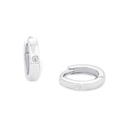 Amor Damen Paar Creolen &raquo;9058112&laquo; mit Zirkonia (synth.) bunt Silber 925 (Sterlingsilber)