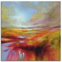 Artland Leinwandbild &raquo;Ein perfekter Tag&laquo; Berge 1 Stk. tlg. auf Holzrahmen gespannt bunt B/H/T: 70cm x 70cm, Leinwandbild Berge quadratisch, 1 Stk.