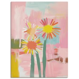 Artland Wandbild &raquo;Fl&uuml;stern des Sommers&laquo; Blumenbilder 1 Stk. tlg. als Alubild, Leinwandbild, Poster, Wandaufkleber in verschied. Gr&ouml;&szlig;en bunt Leinwand B/H/T: 