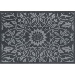 Fu&szlig;matte &raquo;St James Ceiling Grey&laquo; rechteckig 9 mm H&ouml;he blau Baumwolle B : 60cm 1 Stk., 9mm, L: 85cm