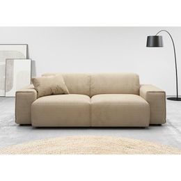 Home Affaire 2,5-Sitzer &raquo;Glimminge auch in Breitcord, Feincord + Easy care-Bezug&laquo; besondere Kedern&auml;hte, Zierkissen beige 95% Polyester, 5% Nylon B/H/T