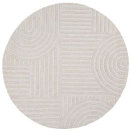 FLAIR RUGS Teppich &raquo;ZEN GARDEN&laquo; rund 14 mm H&ouml;he 100% Wolle, Hoch-Tief-Effekt, auch als L&auml;ufer und in Rund erh&auml;ltlich beige Wolle B : 160cm 1 Stk., 