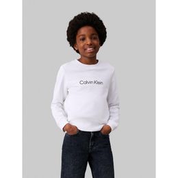 Calvin Klein Jeans Kinder Sweatshirt &raquo;INST. LOGO REGULAR CN&laquo;, mit Logoschriftzug wei&szlig; 4 (104)