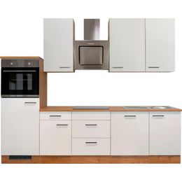 Flex-Well K&uuml;chenzeile &raquo;Vintea&laquo; wahlweise mit E-Ger&auml;ten, Gesamtbreite 280 cm wei&szlig; B/H/T: 280cm x 234cm x 60cm,mit E-Ger&auml;ten