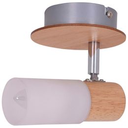 N&auml;ve n&auml;ve Deckenspot &raquo;Todtnau&laquo; E14 1 Stk. Holzart Gummibaum, Spots flexibel verstellbar, E14 max 5W, wei&szlig;/natur beige 1, &Oslash; 5cm H: 5cm, 1 Stk.