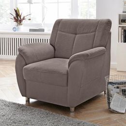 Sit & More sit&more Sessel &raquo;Sonoma&laquo; mit Federkern grau Struktur (100% Polyester);Luxus-Microfaser ALTARA NUBUCK (100% Polyester) Luxus-Microfaser, B/H/T: 95cm x 