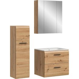 Welltime Badezimmer-Set Set, 4 Stk. tlg. braun Holzwerkstoff, MDF B/H/T: 105cmcm x 185cmcm x 46cmcm