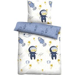 Biberna Kinderbettw&auml;sche &raquo;Julien in Gr. 100x135 oder 135x200 cm, f&uuml;r Kinder, Kinderbettw&auml;sche&laquo; 2 Stk. Feinbiber kuschelig warm im Winter, Kinderbettw&auml;sche 