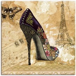 Artland Leinwandbild &raquo;Ver&auml;nderliche Zeiten IV - Stiletto&laquo; Modebilder 1 Stk. tlg. auf Holzrahmen gespannt beige Leinwand B/H/T: 70cm x 70cm, Leinwandbild 