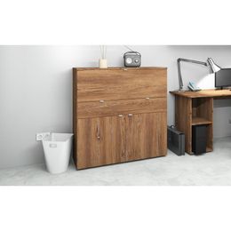 borchardt M&ouml;bel borchardt M&ouml;bel Sekret&auml;r &raquo;Dolly&laquo; platzsparend, Home-Office-Schreibtisch, Breite 110 cm, Made in Germany braun B/H/T: 109cm x 109cm x 33cm, 1 Stk.