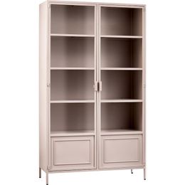 Woood Vitrine &raquo;Ronja XL Metall pulverbeschichtet mit Glast&uuml;ren, H189 x B110 x T43 cm&laquo; Tragkraft 20 kg pro Boden, einfach zu montierbar, pfleigleicht 