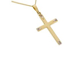 Firetti Damen Kettenanh&auml;nger &raquo;Schmuck Geschenk Gold 333 Halsschmuck Anh&auml;nger f&uuml;r Halskette Kreuz&laquo; Made in Germany silber Gelbgold 333, 1 g
