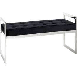 HAKU Bank &raquo;Flurbank, Garderobenbank, Sitzbank&laquo; rechteckig - aus Metall Silber - B/T/H 100/40/57 cm schwarz Metall B/H/T: 100cm x 57cm x 40cm
