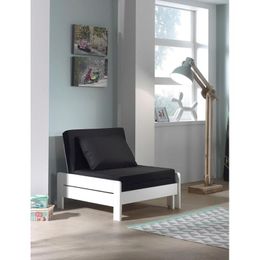 Vipack Jugendbett &raquo;Pino, Sessel mit Auszugfunktion und Auflage&laquo; B/H/T ca. 80x68x85/206cm, mit Lattenrost, wahlweise 2 Farben, universell einsetzbar und 