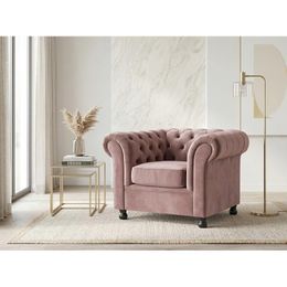 Home Affaire Sessel &raquo;BRONNOY Chesterfield Sessel mit aufwendiger Knopfheftung, Breite 108cm&laquo; Polstersessel mit geschwungenen Armlehnen, Chesterfield-