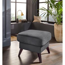 exxpo - sofa fashion Hocker &raquo;Samso&laquo; grau B/H/T: 57cm x 47cm x 57cm, Webvelours Premium, Hocker
