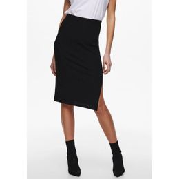Only Damen Only Jerseyrock &raquo;ONLEMMA &ndash; Bleistiftrock mit Stretch und Seitenschlitz&laquo; regular fit, casual, Jersey, Materialmix schwarz M (38)