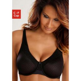 Nuance by Lascana Minimizer-BH mit B&uuml;gel & Spitzenborte &ndash; ideal f&uuml;r gro&szlig;e Gr&ouml;&szlig;en schwarz 100, Cup C Minimizer-BH