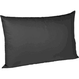 Fleuresse Kissenbezug &raquo;Colours Mako Satin, 100% Baumwolle, mit Rei&szlig;verschluss&laquo; Mako Satin, gl&auml;nzend, glatt, Premium Qualit&auml;t schwarz Mako-Satin, Mako-