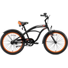Bikestar Jugendfahrrad &raquo;Cruiser&laquo; 1 Gang f&uuml;r Herren schwarz 29cm, 20 Zoll (50,80cm) Jugendfahrrad