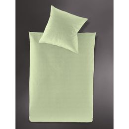 Irisette Bettw&auml;sche &raquo;Lumen 8129&laquo; 2 Stk. hochwertig und traumhaft weich gr&uuml;n Interlock-Jersey, Obermaterial: 100% Baumwolle B/L: 155cm x 200cm, 1 Stk., 1 Stk., 