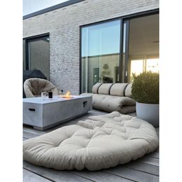 Karup Design Loungesofa &raquo;BUCKLE-UP Sofa out , Loungesofa in Schlafplatz verwandelbar&laquo; Outdoor geeignet, Schmutz- und Wasserabweisend, Made in Europe grau Webstoff-