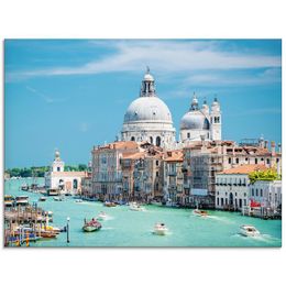 Artland Glasbild &raquo;Venedig&laquo; Italien 1 Stk. tlg. in verschiedenen Gr&ouml;&szlig;en blau B/H/T: 60cm x 45cm, Glasbild Italien Querformat, 1 Stk.