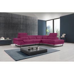 Egoitaliano Ecksofa &raquo;Queenie, extravagantes Sofa mit erstklassigem Sitzkomfort, L-Form&laquo; mit verstellbarer Armlehne und Kopfteilen f&uuml;r Wohlf&uuml;hlkomfort pink Luxus-