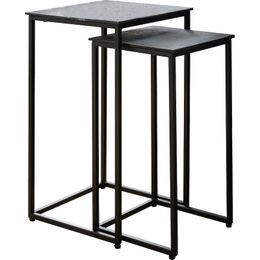 PAROLI Beistelltisch 2 Stk. tlg. schwarz B/H/T: 30cm x 51,5cm x 30cm