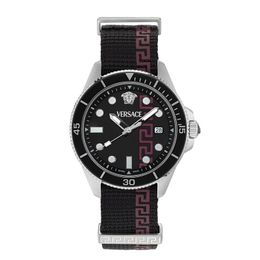 Versace Herren Quarzuhr &raquo;GRECA FORCE&laquo; Armbanduhr, Herrenuhr, Swiss Made, analog, Tag schwarz Einheitsgr&ouml;&szlig;e