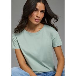 AJC Damen AJC T-Shirt Basic-Stil, Oversize-Passform, Rundhalsausschnitt gr&uuml;n 44/46