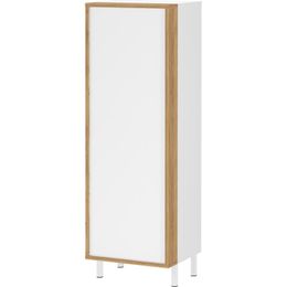 Germania Midischrank &raquo;GW-Topeka&laquo; 1 Stk. tlg. rechts/links montierbar, T&uuml;r innen mit Regalf&auml;chern, H&ouml;he 120 cm wei&szlig; Holzwerkstoff, MDF Wei&szlig;, B/H/T: 