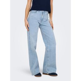Jacqueline de Yong Jdy Damen JDY High-waist-Jeans &raquo;JDYFELINA-FINA HW WIDE JNS LBD DNM NOOS&laquo; blau M (38), L&auml;nge 32