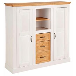 OTTO home Highboard &raquo;Selma&laquo; Stauraumschrank, Breite 130 cm wei&szlig; B/H/T: 130cm x 130cm x 38cm
