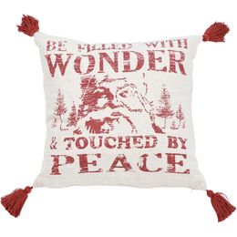 done. Dekokissen &raquo;Wonder&laquo; Bedruckte Kissenh&uuml;lle mit Weihnachtsmotiv beige Baumwolle B/L: 45cm x 45cm, 1 Stk.