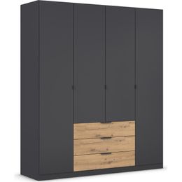 Rauch Dreht&uuml;renschrank &raquo;Kleiderschrank Schrank Garderobe Schlafzimmerschrank DAVOA&laquo; mit farblich abgesetzten Schubk&auml;sten in Eiche Artisan MADE IN 
