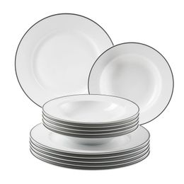 M&auml;ser M&Auml;SER Tafelservice &raquo;NOLA, Geschirr-Set, Porzellan&laquo; Teller Set Porzellan 12 Stk.