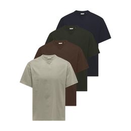Only & Sons Only & Sons Herren ONLY & SONS T-Shirt &raquo;ONSFRED RLX SS TEE 4-PACK&laquo; Packung, 4 Baumwolle, relaxed fit bunt M