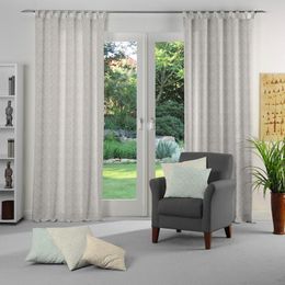 WIRTH Vorhang &raquo;Telfort&laquo; Schlaufen 1 Stk. tlg. braun Jacquard, Baumwolle, Polyester 145cm, Schlaufen, 132cm