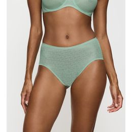 Triumph Damen Maxislip &raquo;Signature Sheer&laquo; Monogramm-T&uuml;ll gr&uuml;n 38