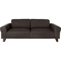 W.Schillig 2,5-Sitzer &raquo;montanaa&laquo; mit Metallkufen in Bronze pulverbeschichtet, Breite 232 cm braun B/H/T: 232cm x 78cm x 94cm, Longlife Xtra-Leder Z59