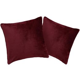 OTTO home Kissenbezug &raquo;Desner3&laquo; Kissenh&uuml;lle mit Rei&szlig;verschluss, Cashmere-Touch, kuschelig & weich rot Microfaser, Obermaterial: 100% Polyester B/L: 