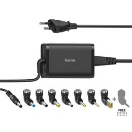 Hama Notebook-Netzteil &raquo;Universal-Notebook-Netzteil, 15-19V/65W 8 Notebookstecker&laquo; schwarz Hervorragend geeignet als Zweitnetzteil f&uuml;r B&uuml;ro und Reise