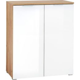 Germania Schuhschrank &raquo;Telde&laquo; Breite 89 cm, Soft-close, verstellbare B&ouml;den, ES-Glas, Made in Germany wei&szlig; B/H/T: 89cm x 104cm x 40cm, T&uuml;ren: 2 Stk.