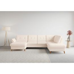 Sit & More sit&more Wohnlandschaft &raquo;G&ouml;teborg&laquo; inkl. Sitztiefenverstellung, wahlweise mit Bettfunktion & Bettkasten beige B/H/T: 327cm x 90cm x 226cm, Luxus-