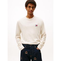 Tommy Jeans Herren Langarmshirt &raquo;TJM REG BADGE&laquo; Jersey, Rundhals, meliert, regular fit beige XL