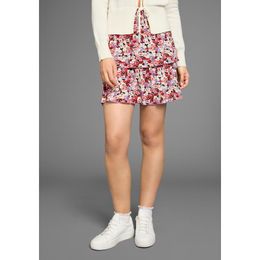 Laura Scott Damen Jerseyrock in Stufenform mit sommerlichem Blumenprint bunt 42
