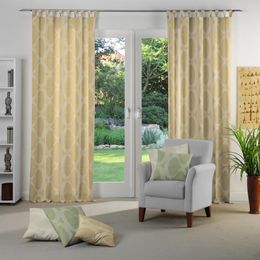 WIRTH Vorhang &raquo;Lahstedt&laquo; Schlaufen 1 Stk. tlg. beige Jacquard, Polyacryl, Polyester 145cm, Schlaufen, 135cm